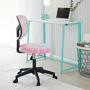 Urban Shop Pink Tie Dye Swivel Office Chair, Rainbow