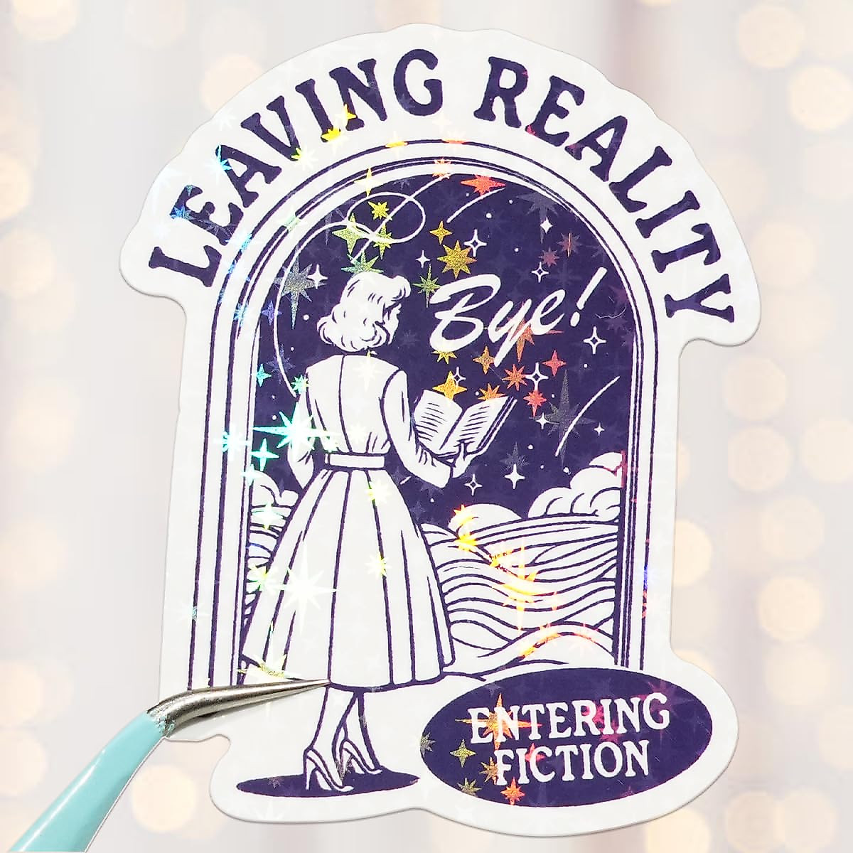 150 PCS Romance Book Stickers for Kindle, Holographic Bookish Sticker Pack Reading Booktok Glitter Vinyl Decals for Laptop Ebook Readers Water Bottles Journal Scrapbook Waterproof