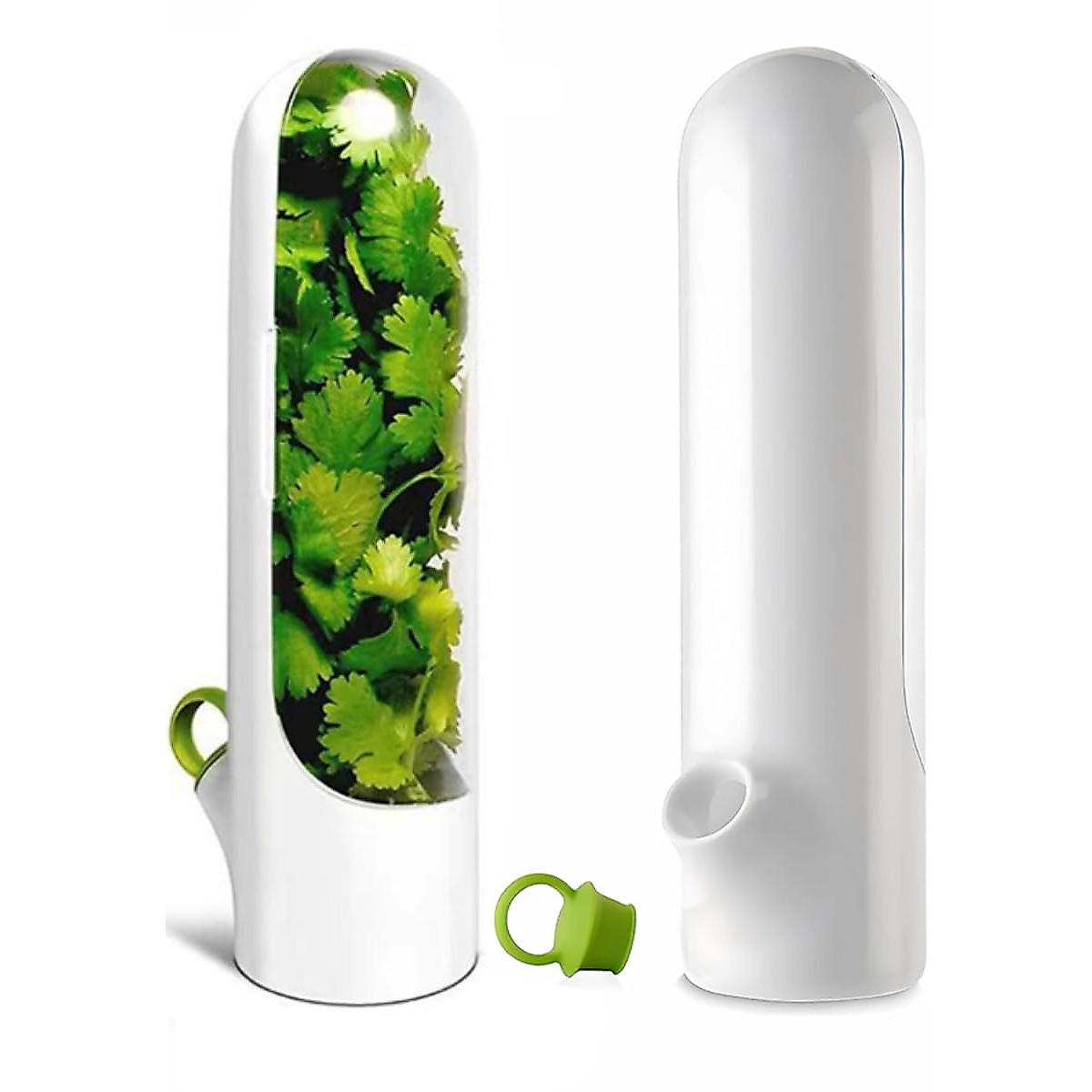 Herb Saver for Refrigerator, Fresh Herb Keeper, Herb Saver Pod Containers, Herb Fresh Keeper for Refrigerator,Herb Storage for Cilantro,Parsley, Asparagus,Keeps Vegetables Fresh for 2-3 Week