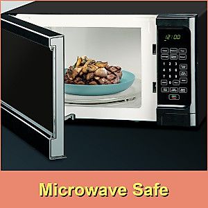 HOTEC 9inch Unbreakable Deep Dinner Plates, Set of 8 Wheat Straw Plastic Plates Dishwasher Safe Kitchen Plates Dinnerware