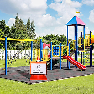 Amylove Set of 6 Traffic Cone Sleeve Cone Covers with Pockets Message Sign Sleeve for Caution Outdoor Activity Warning Signals Safety Sports Training