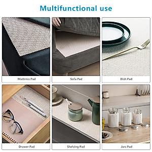 TJWODO Non Slip Area Rug Pads Non Skid Rug Gripper 2x4 Feet Extra Thick Pad Anti-Slip Carpet Rug Mats for Hardwood Surface Floors, Keep Rugs Safe and in Place (2 x 4 Ft)