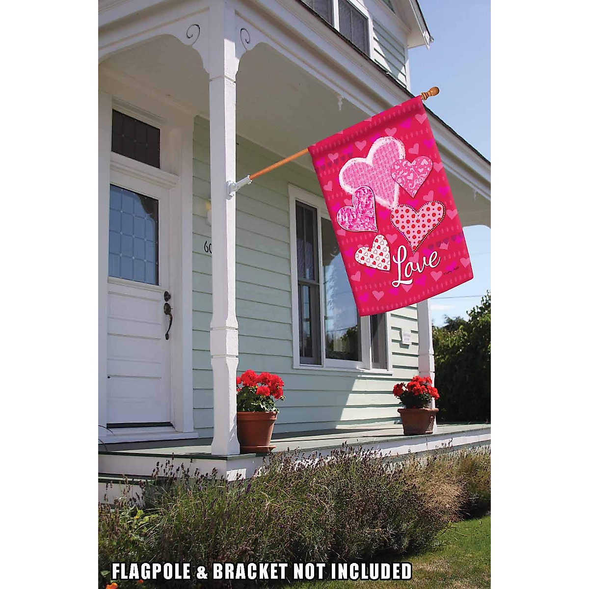 Toland Home Garden 1010058 Whole Lotta Love Valentine Flag 28x40 Inch Double Sided Valentine Garden Flag for Outdoor House Valentines Day Flag Yard Decoration