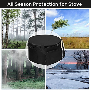 Carrying Bag for Yukon Stove, 27-Inch Outdoor Fire Pit Bag Compatible with Yukon Stove, Weather-Resistant Portable Camping Fire Pit Carry Bag for Yukon Only, Camping Yukon Stove Accessory