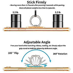 TACOMEGE Phone Holder Ring Grips Fruit Orange , Finger Ring Stand for Cell Phone Tablet