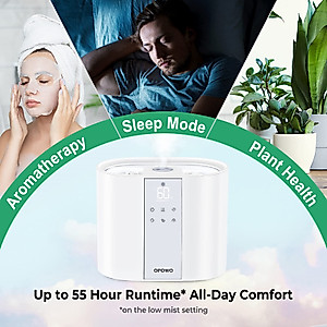 OPOWO Humidifiers for Bedroom, Cool Mist Humidifier for Baby and Plants, 5.5L(1.45 Gal) Top Fill Air Humidifier for Large Room with Essential Oil Diffuser, Sleep, Timer, Touch&Remote Control, Auto Off