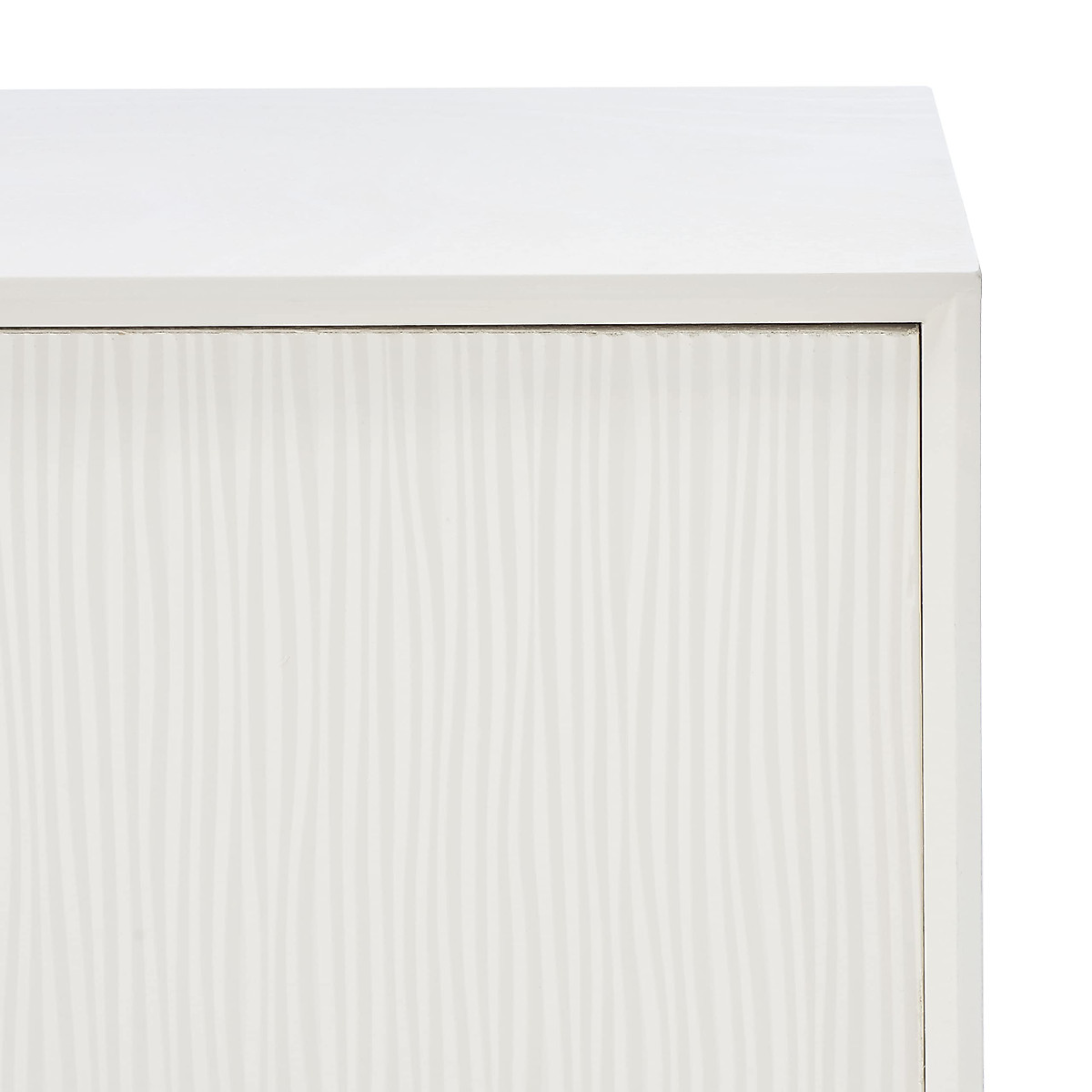 SAFAVIEH Home Collection Aliyah White 2-Door 1-Shelf Entertainment Media Stand up to 55" Flatscreen TV