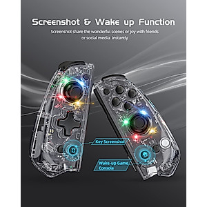 DOYOKY Wireless Game Controller, Bluetooth Controller for PC/Android/Steam/Switch, PC Controller with LED Backlight, Gamepad with Turbo/6-Axis Gyro/Dual Motors (with Phone Bracket)