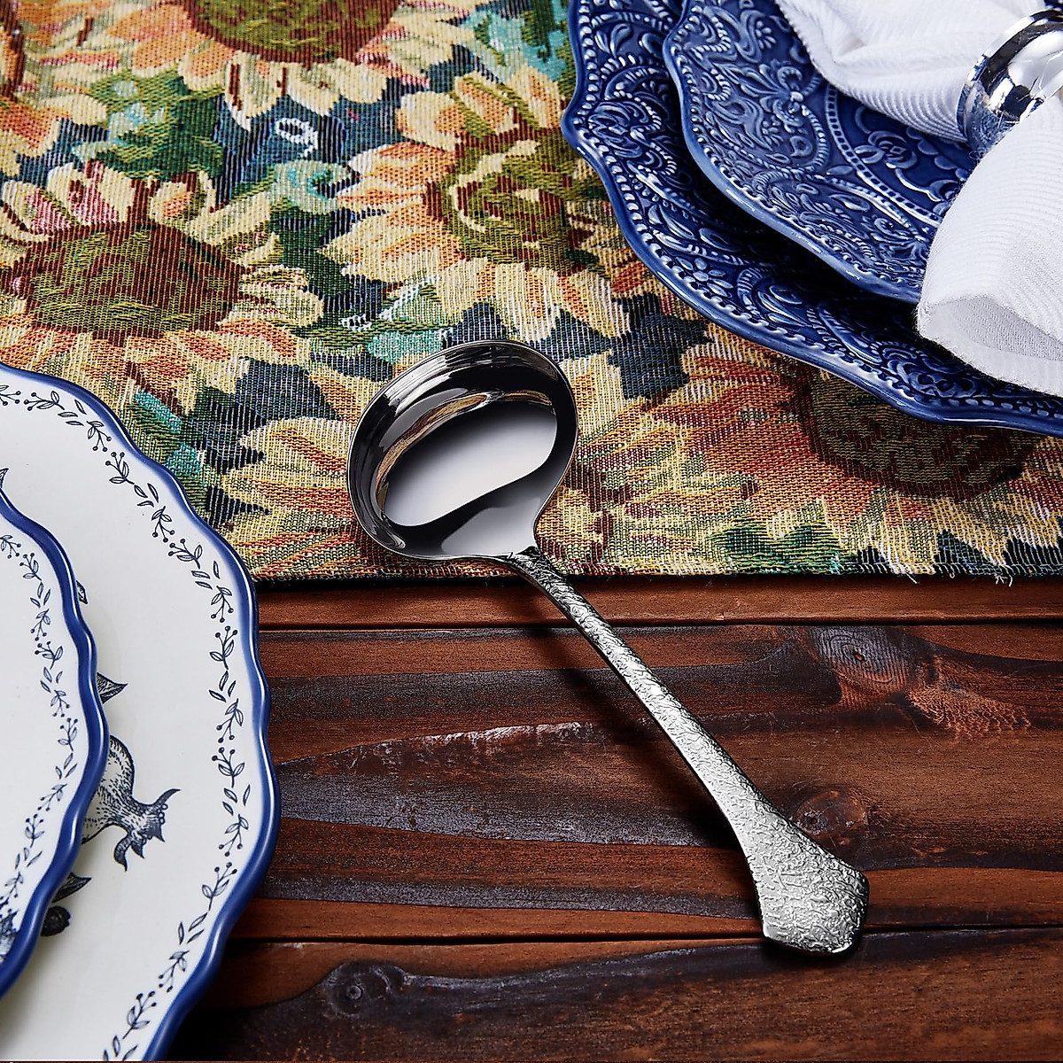 KEAWELL Vintage 6.7 inch Gravy Ladle, 18/10 Stainless Steel, Dishwasher Safe (1)