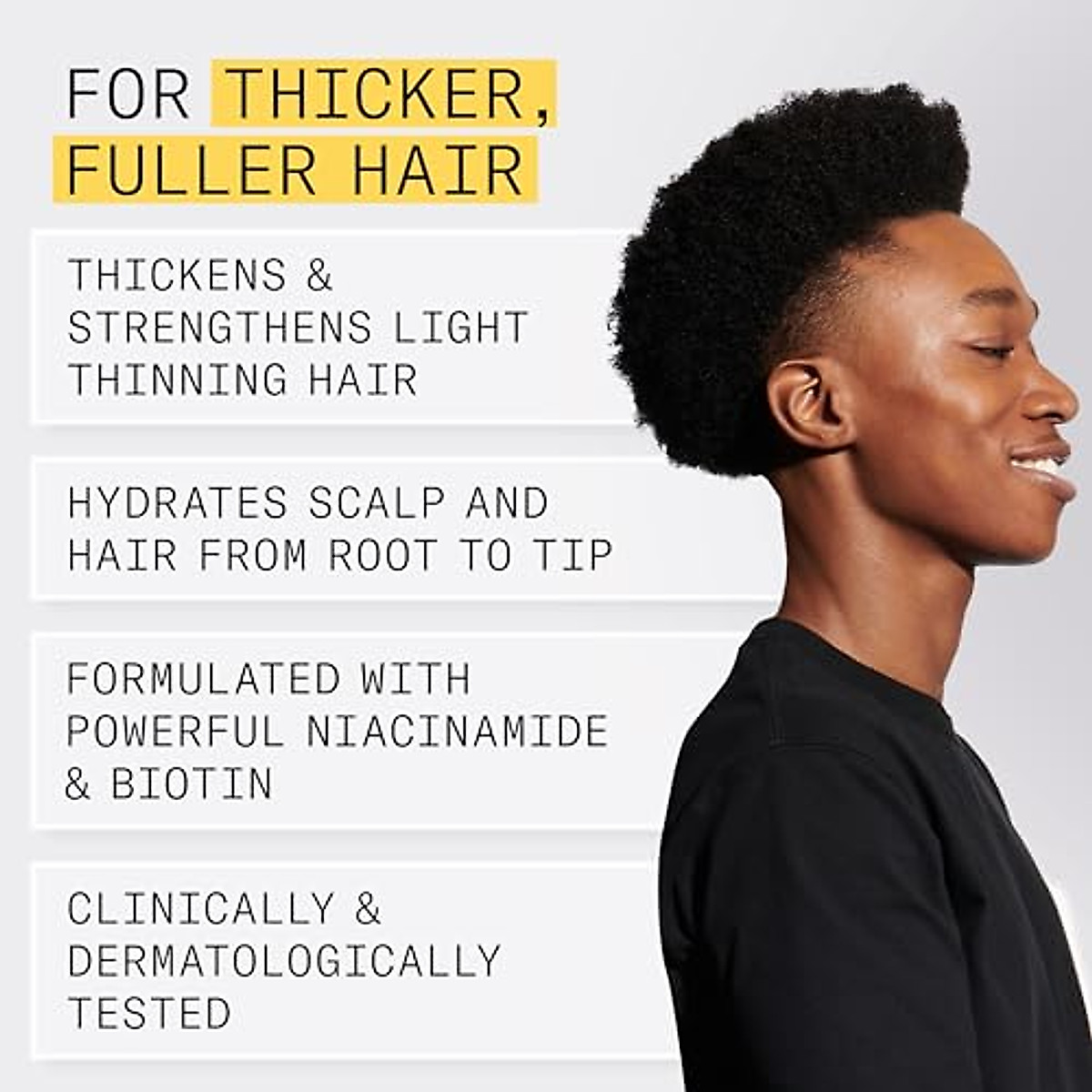 Nioxin Scalp + Hair Thickening System 1 Shampoo, For Natural Hair with Light Thinning, 16.9 fl oz (Packaging May Vary)