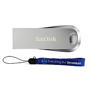 SanDisk Ultra Luxe 512GB USB 3.1 Flash Drive Works with Computer, Laptop, 150MB/s 512 GB PenDrive High Speed All Metal Storage Drive (SDCZ74-512G-G46) Bundle with (1) Everything But Stromboli Lanyard