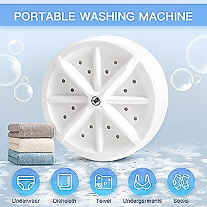 Mini Washing Machine, Portable Foldable Ultrasonic Turbo Washing Machine,Mini Dishwashers with USB, Suitable for Home, Business, Travel, College Room, RV, Apartment（10L）