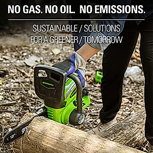 Greenworks 40V 12-Inch Cordless Chainsaw, Tool Only