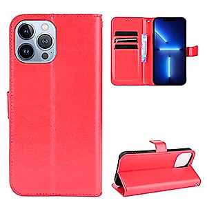 MojieRy Phone Cover Wallet Folio Case for Oppo Reno 2, Premium PU Leather Slim Fit Cover for Reno 2, 3 Card Slots, Feel Good, Red