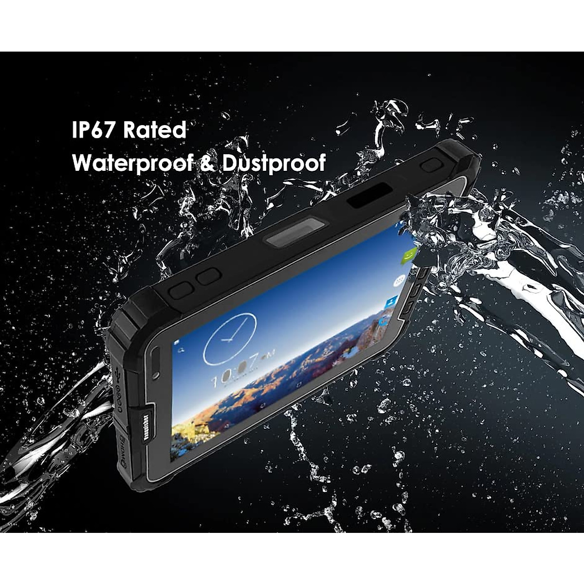 Ultra Rugged Android Enterprise Tablet PC with Barcode Scanner, 8-inch / IP67 Fully Waterproof/Integrated Zebra 1D 2D Scan Engine/Wi-Fi & 4G, for Enterprise Data Capture