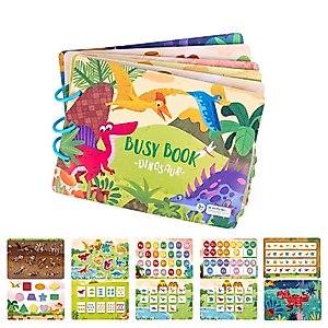 Jxueych Quiet Book for Toddlers Preschool Sensory Toys DIY Montessori Busy Book for Kids to Develop Learning Skills, Road Trip Essentials (Number)
