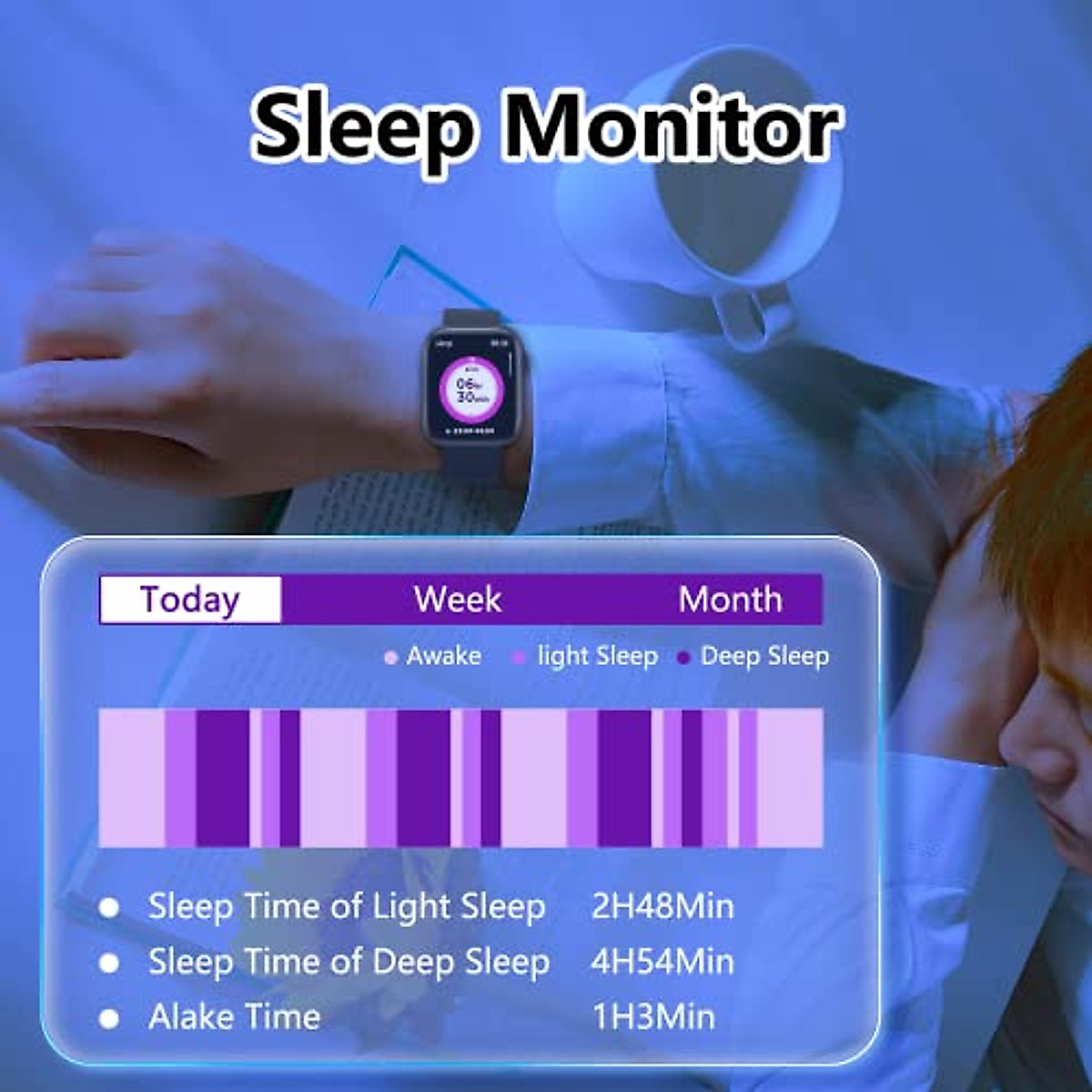 Smart Watch, 1.8'' Fitness Watch with Text and Call, Activity Tracker Smartwatch with Heart Rate, Blood Oxygen, and Sleep Monitor, IP68 Waterproof, for Women and Men iPhone Android Phones Compatible