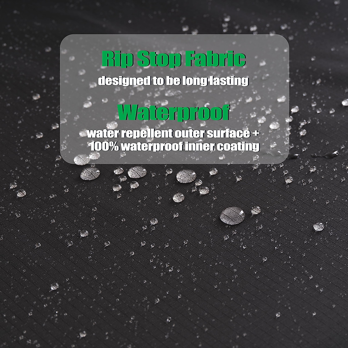 F&J Outdoors Grill Cover Waterproof UV Resistant for 2 Burner Charcoal Gas BBQ, 48Wx27Dx43H in,Black