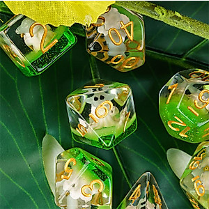 Wise Goblin DND Resin Dice Set for Dungeons and Dragons, D&D, D20, D and D, Polyhedral Resin Dice, Dungeons and Dragons Gifts, Accessories