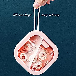 REVAXUP 2pcs Hair Tie Organizer Boxes,Small Portable Hair Tie Holder Organizer Can Be Stackable Or Hung On The Wall,Best for Hair Ties Storage or Small Items Organizer on Desktop, Pink&White