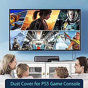 Horizontal PS5 dust cover Waterproof Anti-Scratch Protector Sleeve Dust Cover For PS5 Console Guard With Back Cable Port For Playstation 5 Console Digital & Disk Version