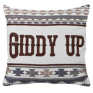 Rod's Diamond Arrow Southwest Giddy Up Embroidered Cowboy Pillow