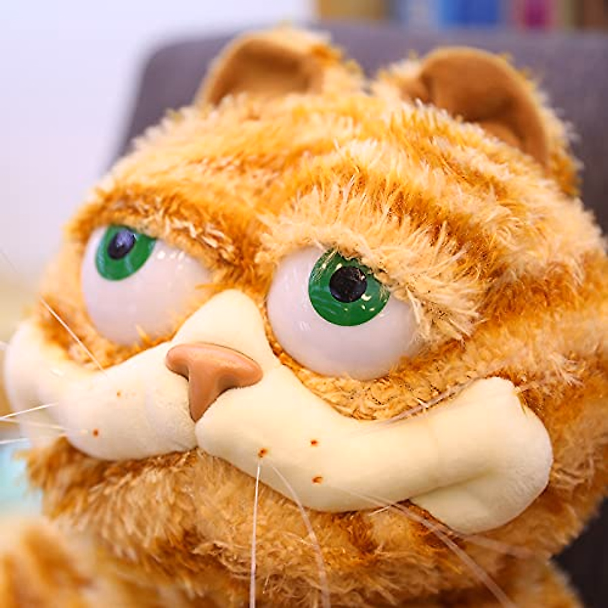 Fat Orange Plush Cat Fat Kitten Stuffed Animals Toy,Cute Fat Cat Plush Toy,Lifelike Yellow Tabby Cat Kitty Toy,Fat Kitten Tabby Cat Plush Toy for Boys and Girls Children Xmas Birthday Gift (11.8inch)