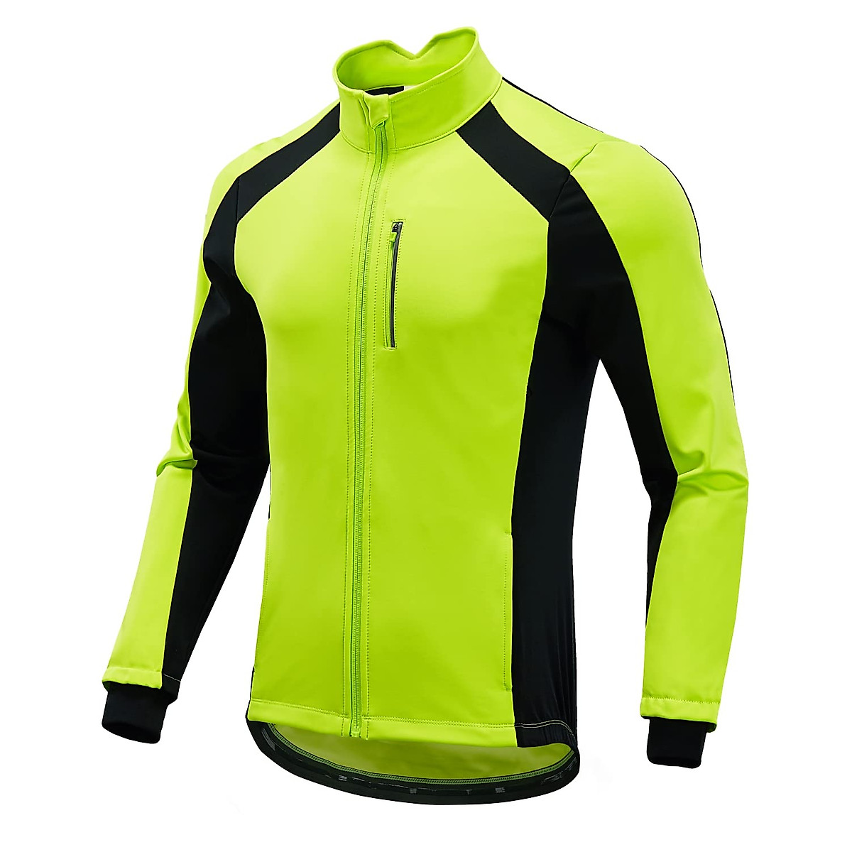 qualidyne Men's Winter Cycling Jacket Thermal Fleece Lined Bicycle Biking Jacket Cold Weather Windproof Softshell Windbreaker