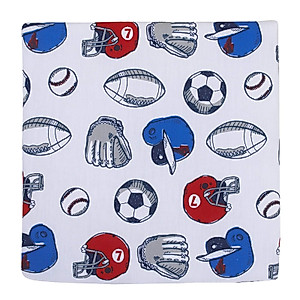 Carter's 4-Piece Toddler Set, Blue/White/Red All Star, 52" x 28"