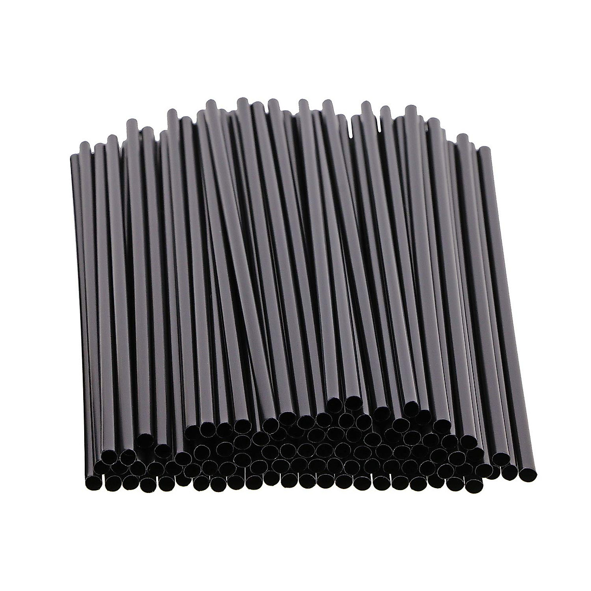 Tupalizy 100PCS Black Plastic Straws Drinking Coffee Stirrers for Wedding Coffee Sip Stir Sticks for Cocktail Tea Chocolate Hot Water Cold Drinks Cups Travel Mugs Crafts Home Bars, 5.12 inch
