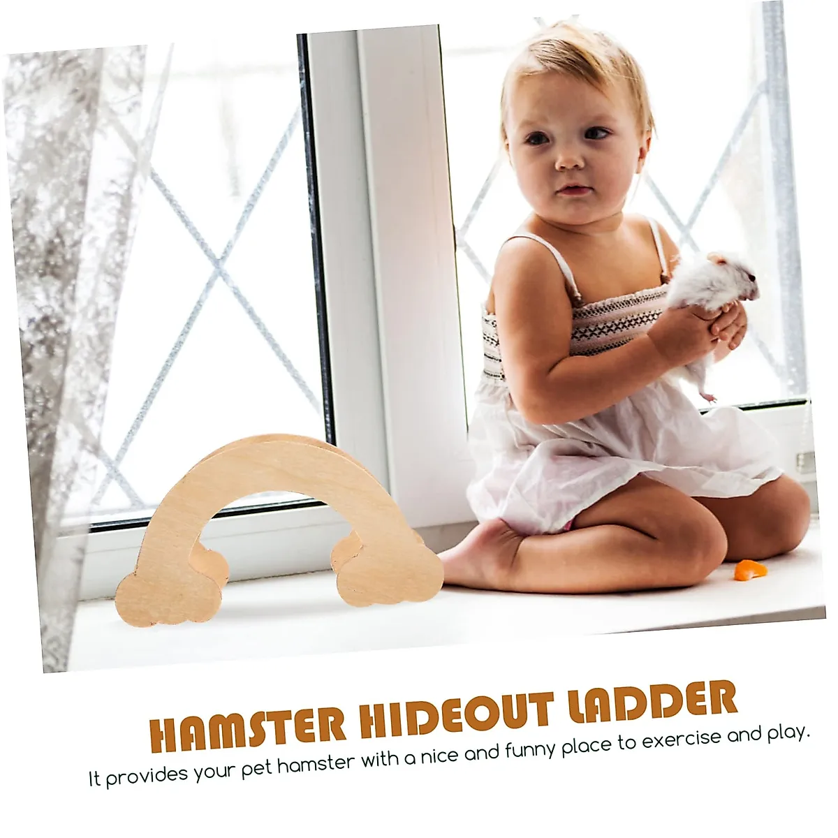 balacoo 2pcs Squirrels Wooden Castle Hamster Platform Critter Nation Small pet Toy Rabbit ramp Gerbils Climbing Ladder Parrot Decor Parrot Toys Wooden Hamster Toy Hamster Supplies to Climb