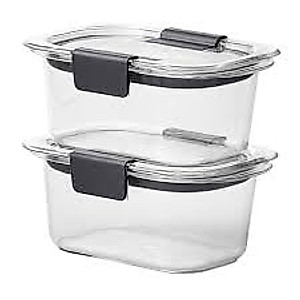 Stoge Rubbermaid Brilliance bundle Food Storage Containers, 1.3 Cup (2 pack)