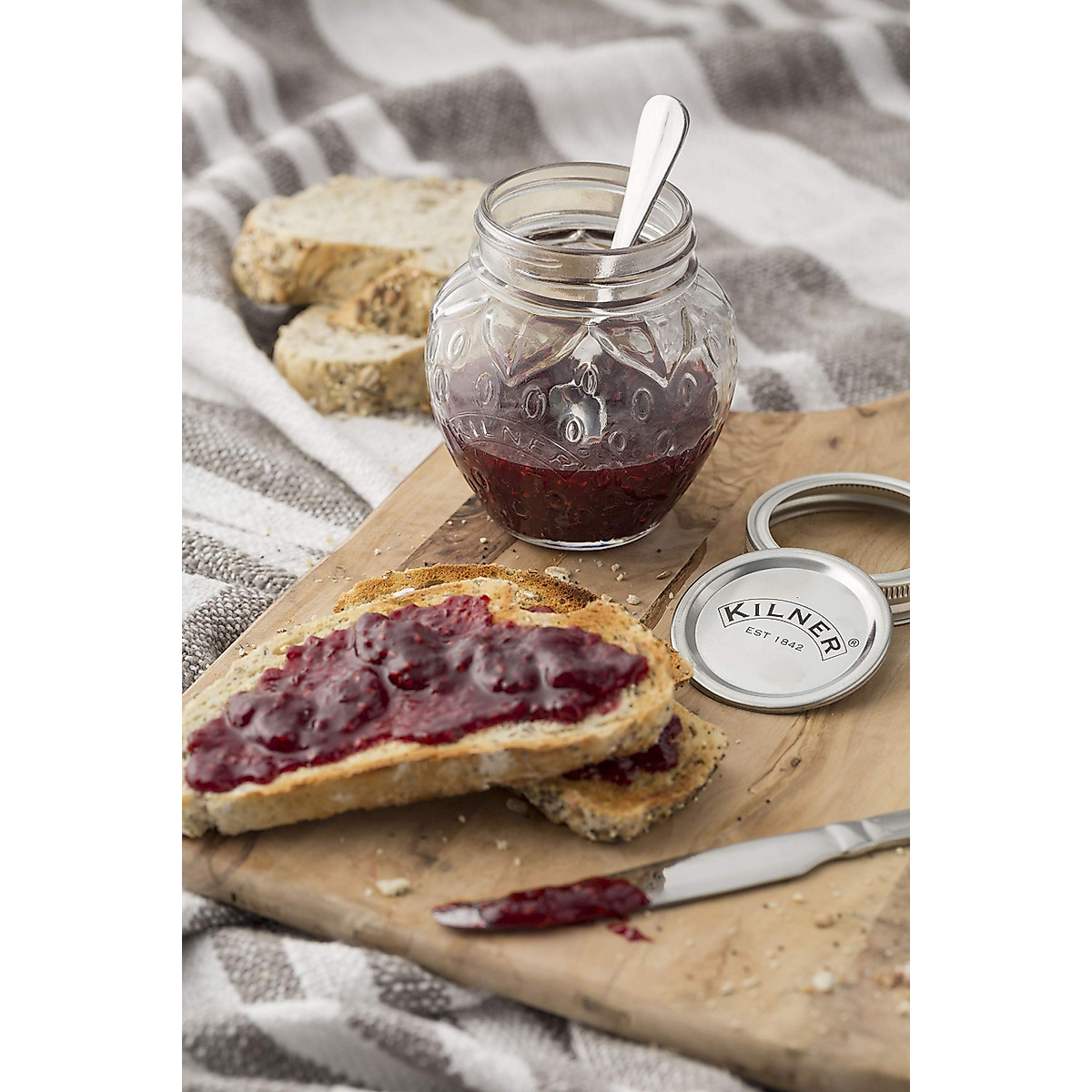 Kilner Set of 2 Strawberry Fruit Preserve Jar 0.4L