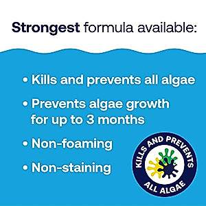 HTH Pool Care Algae Guard Ultra, Swimming Pool Chemical Kills & Prevents All Algae, Long Lasting Formula, 32 fl oz
