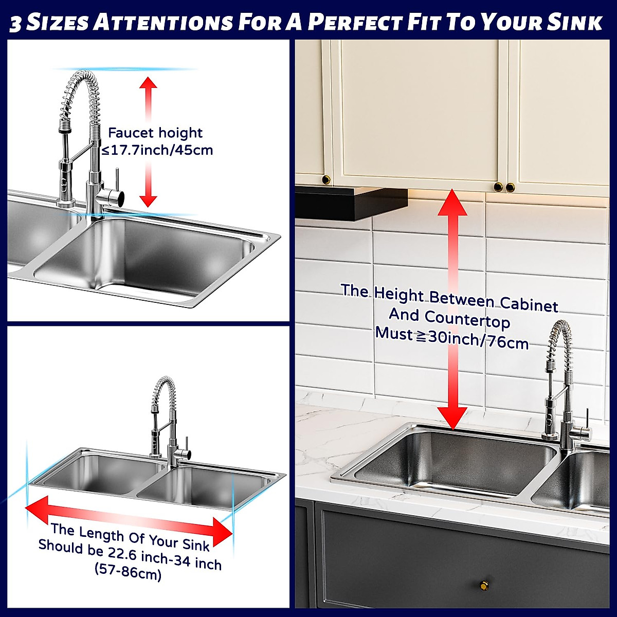 ADBIU Over The Sink Dish Drying Rack (Expandable Height and Length) Snap-On Design 2 Tier Large Dish Rack