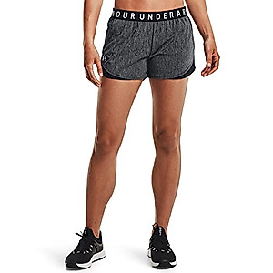 Under Armour Women's Play Up Short 3.0 - Twist , Black (001)/White , Medium