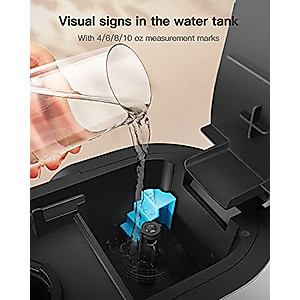 EZBASICS Single Serve Coffee Maker Coffee Brewer Compatible with Pod and Ground Coffee 4 to 10 Oz. Brew Sizes Fast Brewing Silver