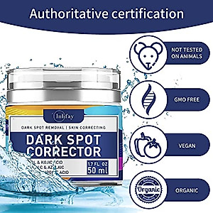 Inlifay Dark Spot Remover for Face Hyperpigmentation Treatment. Dark Spots, Melasma, Freckle, Sun Spots Removal Dark Spot Corrector Cream for Women and Men