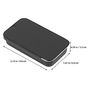 iplusmile Mini Slide Top Tin 2pcs Metal Rectangular Sliding Lid Boxes Containers Push-pull Case Coin Candy Storage Holder for Wedding Jewelry Lip Balm Cosmetic Organizer