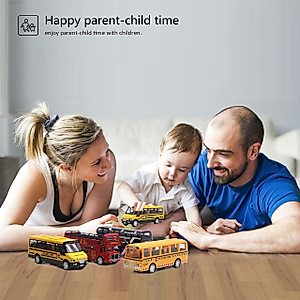 HONGTUO School Bus Toys for Toddlers 1:48 die-Casting Toy car Preschool Children boy Girl Toy car 3, 4, 5, 6 Years Old…