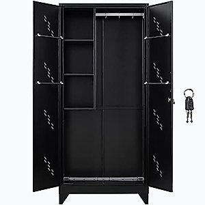 VASAAOSD 75" Garage Storage Cabinet,Shelves for Storage,Tool Cabinets for Garage,Storage & Organization,Storage for Garages,Tool Storage with Lock for Home Office Garage