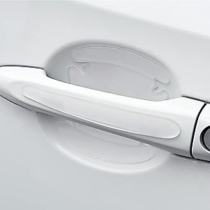 Klyuqoz Car Door Handle Protector, Car Door Handle Scratch Protector Pack of 16, Universal Car Clear Door Bowl Paint Protection Film Waterproof Anti-Scratch Stickers (Clear, Black)