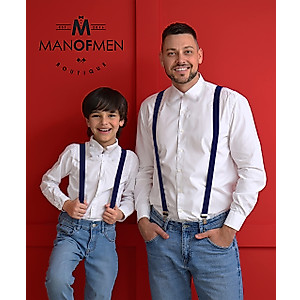 Man of Men Suspenders - Navy