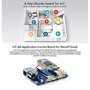 NanoPi Duo2 Open Source Allwinner H3 Quad-core Cortex-A7 1.2GHz Single Board Computer with DDR3 512M RAM Onboard WiFi Bluetooth Module Support WiringNP Python for IOT Application Development