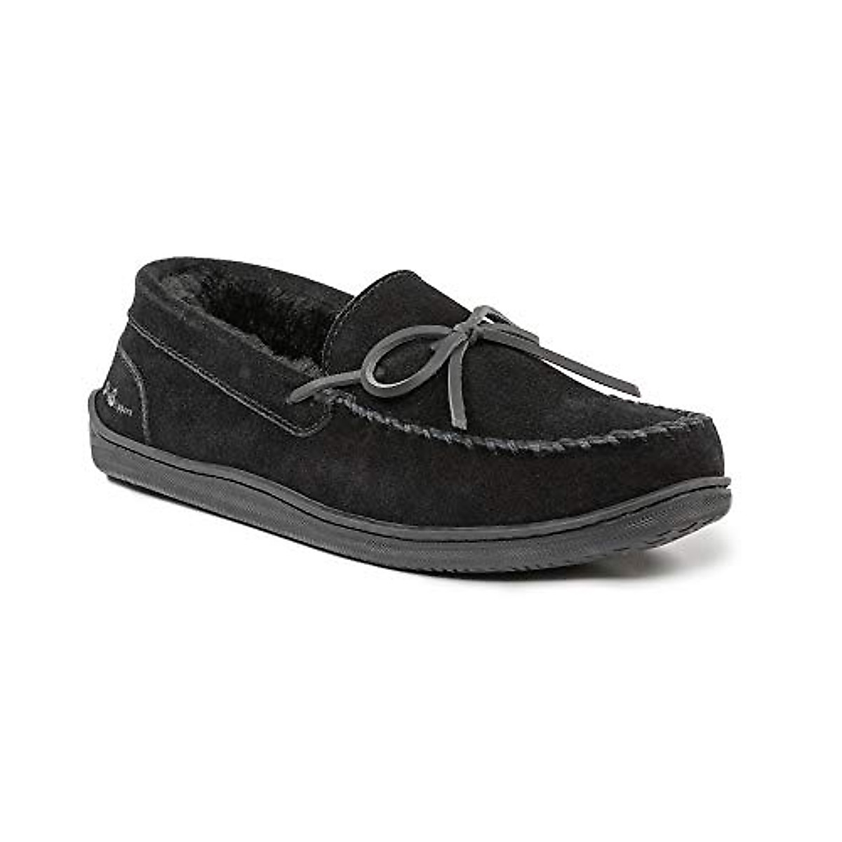 MySlipper Men's Size 11 Black Moccasin Slippers By:MyPillow