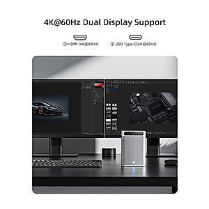 MINISFORUM MC560 Mini PC AMD Ryzen 5 5625U 6C/12T Office Desktop Computer, DDR4 32G RAM+512G PCIe SSD, HDMI/USB-C 4K@60Hz Output with QHD Camera, Dual Speaker and Dual Mic Micro PC