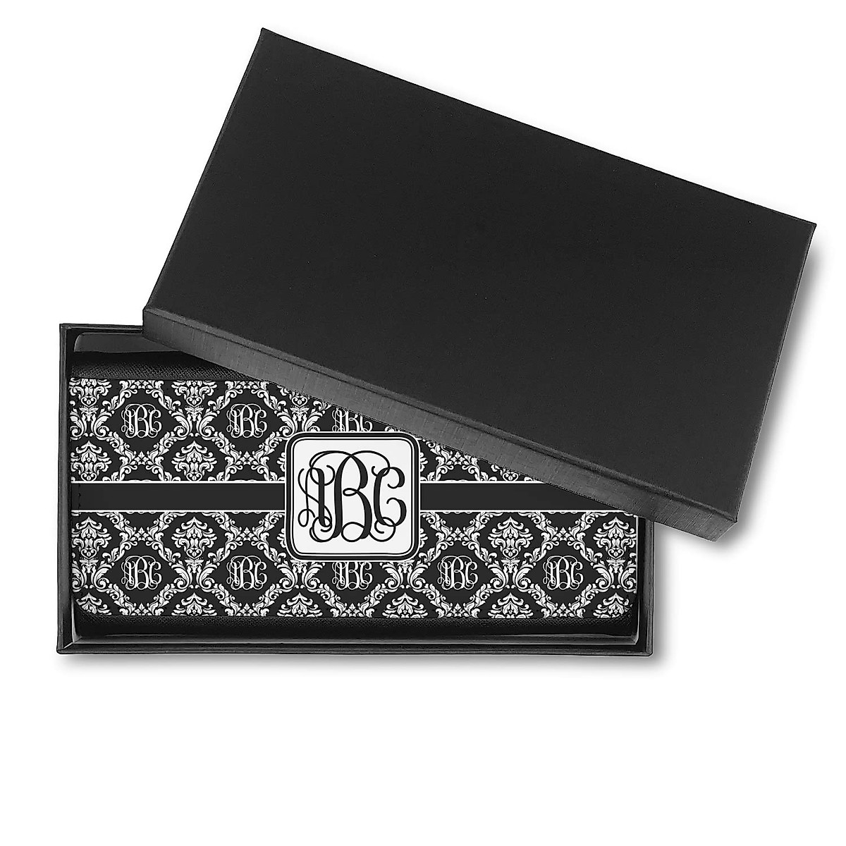 RNK Shops Personalized Monogrammed Damask Leatherette Ladies Wallet