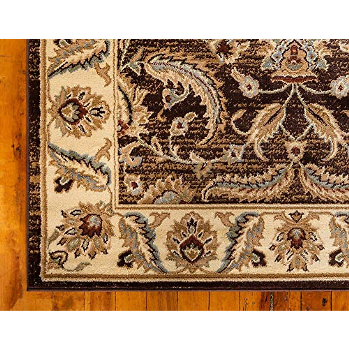 Unique Loom Voyage Collection Traditional Oriental Classic Intricate Floral Design Area Rug (2' 2 x 3' 0 Rectangular, Brown/Gold)