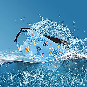 OMGear Waterproof Dry Bag Camping Gear Must Haves Dry Sack With Phone Pouch 40L/30L/20L/10L/5L Essentials for Kayaking Beach Boating River Paddling (Blue Fish,2L)