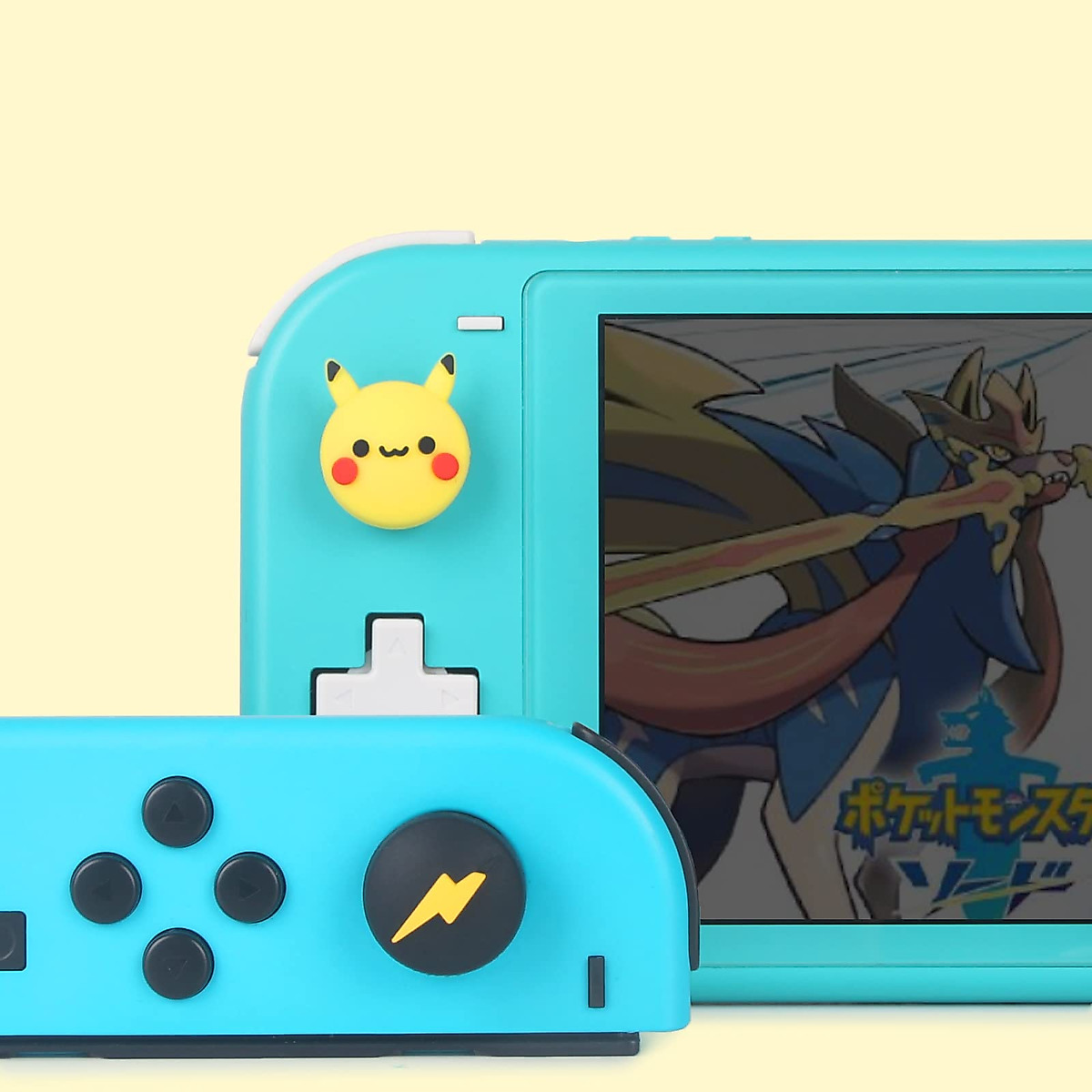 TIKOdirect Cute Thumb Grip Caps Compatible with Switch Joy-con/Switch OLED/Switch Lite, Kawaii Joystick Cap Grip 4PCS Soft Silicone Protective Ergonomic Button Cover, Pika